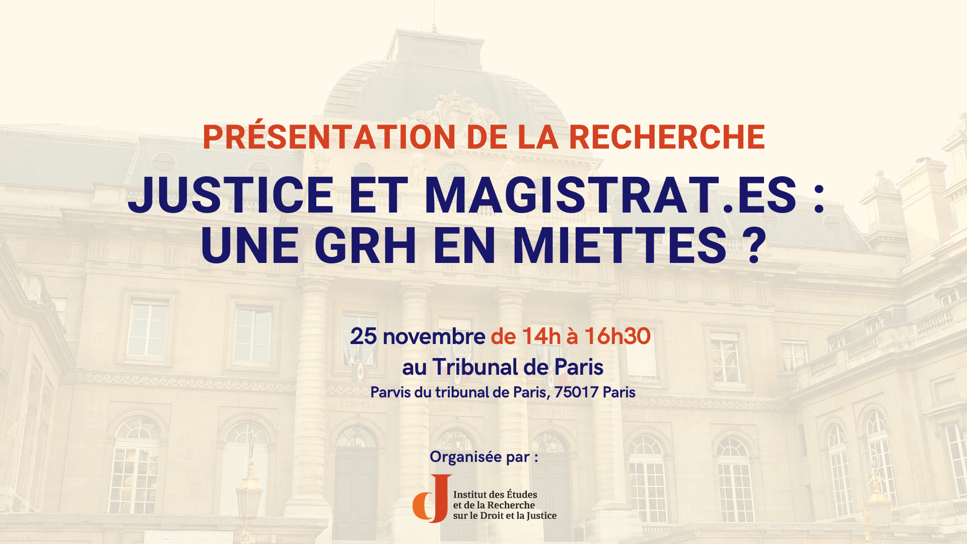 Présentation de la recherche : Justice et magistrat.es : une GRH en ...